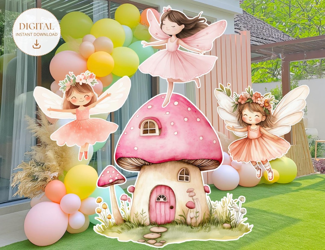 Fairy Big Decor Cutout Bundle Cute Fairy Birthday Fairy Party ...