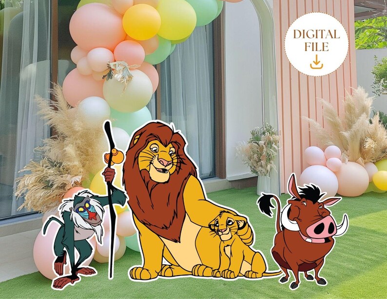 Lion King Cutout Bundle, Simba Lion King Birthday Party Decoration ...