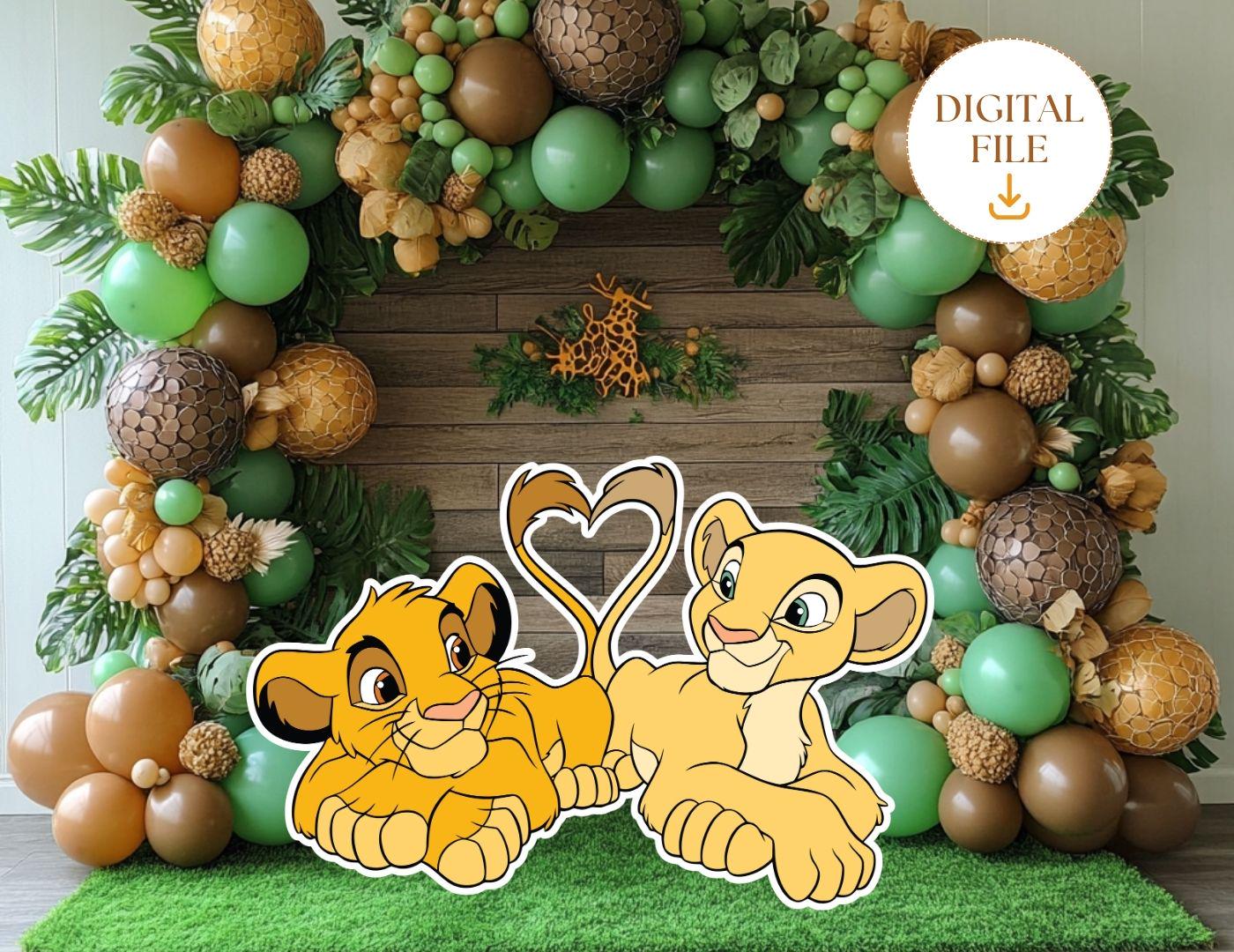 Lion King Cutout, Nala and Simba Cutout, Lion King Theme Party ...