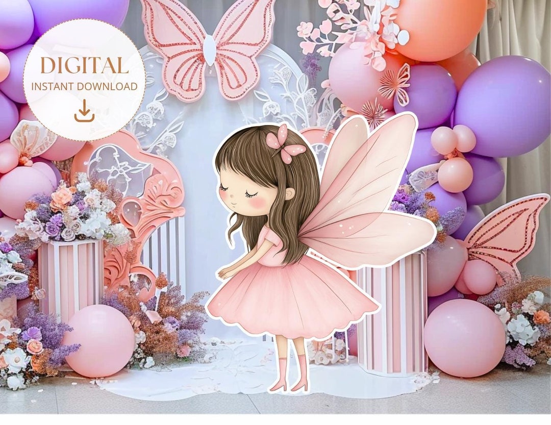 Fairy Girl Big Decor Cutout Fairy Birthday Whimsical Enchanted Fairy ...