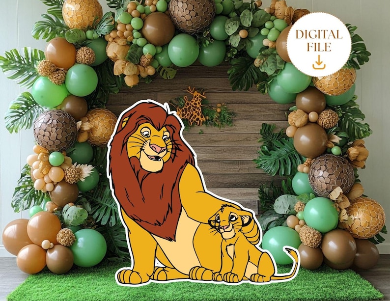 Lion King Cutout, Baby Simba Decor for Party, Lion King Simba Party ...