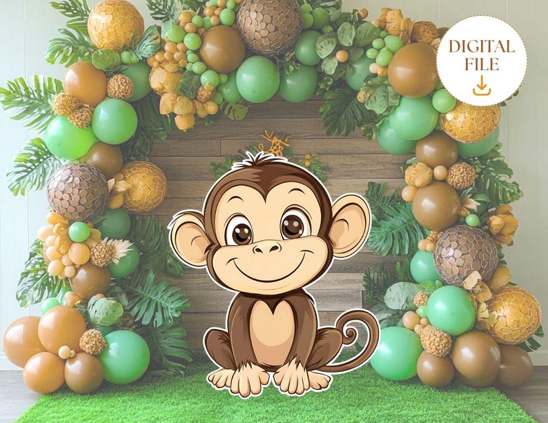 Safari Theme Cut Outs, Jungle Stand up Prop, Cute Monkey Stand up Prop ...