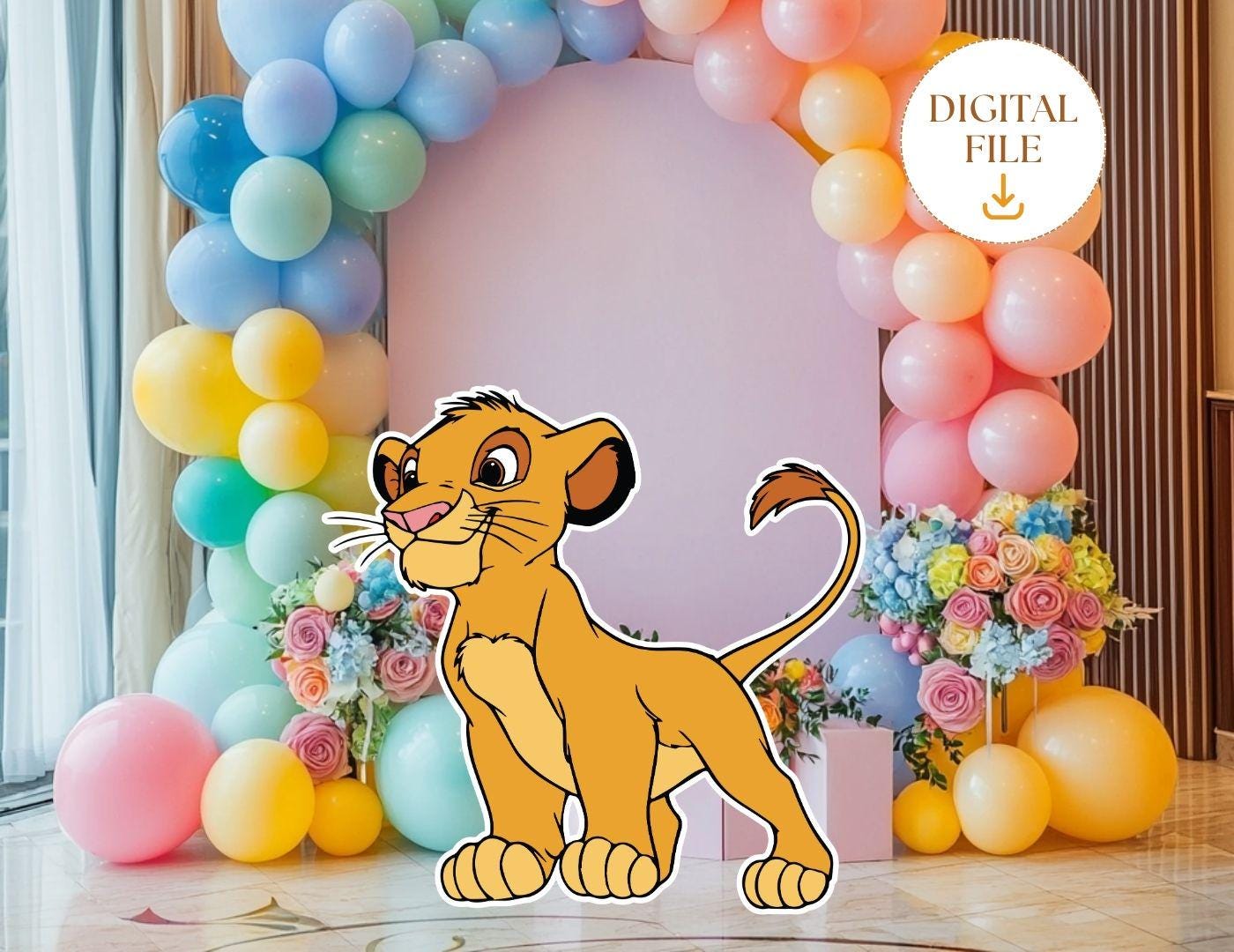 Lion King Birthday Cutout, Simba Cutout, Lion King Theme Party ...