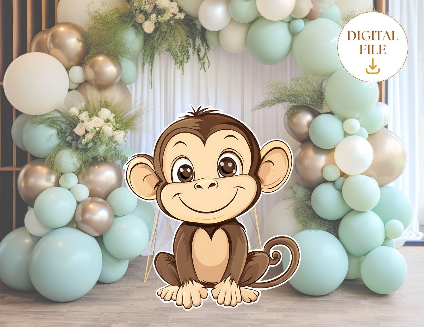 Safari Theme Cut Outs, Jungle Stand up Prop, Cute Monkey Stand up Prop ...