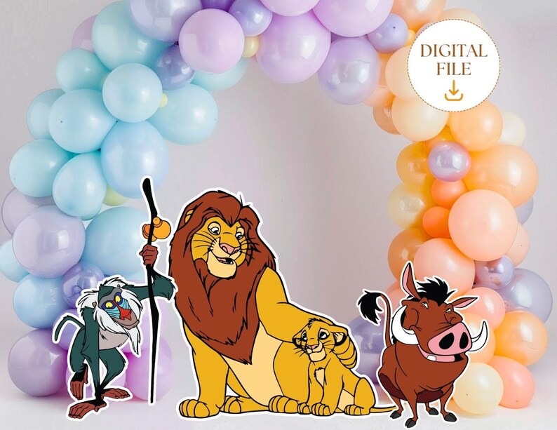 Lion King Cutout Bundle, Simba Lion King Birthday Party Decoration ...