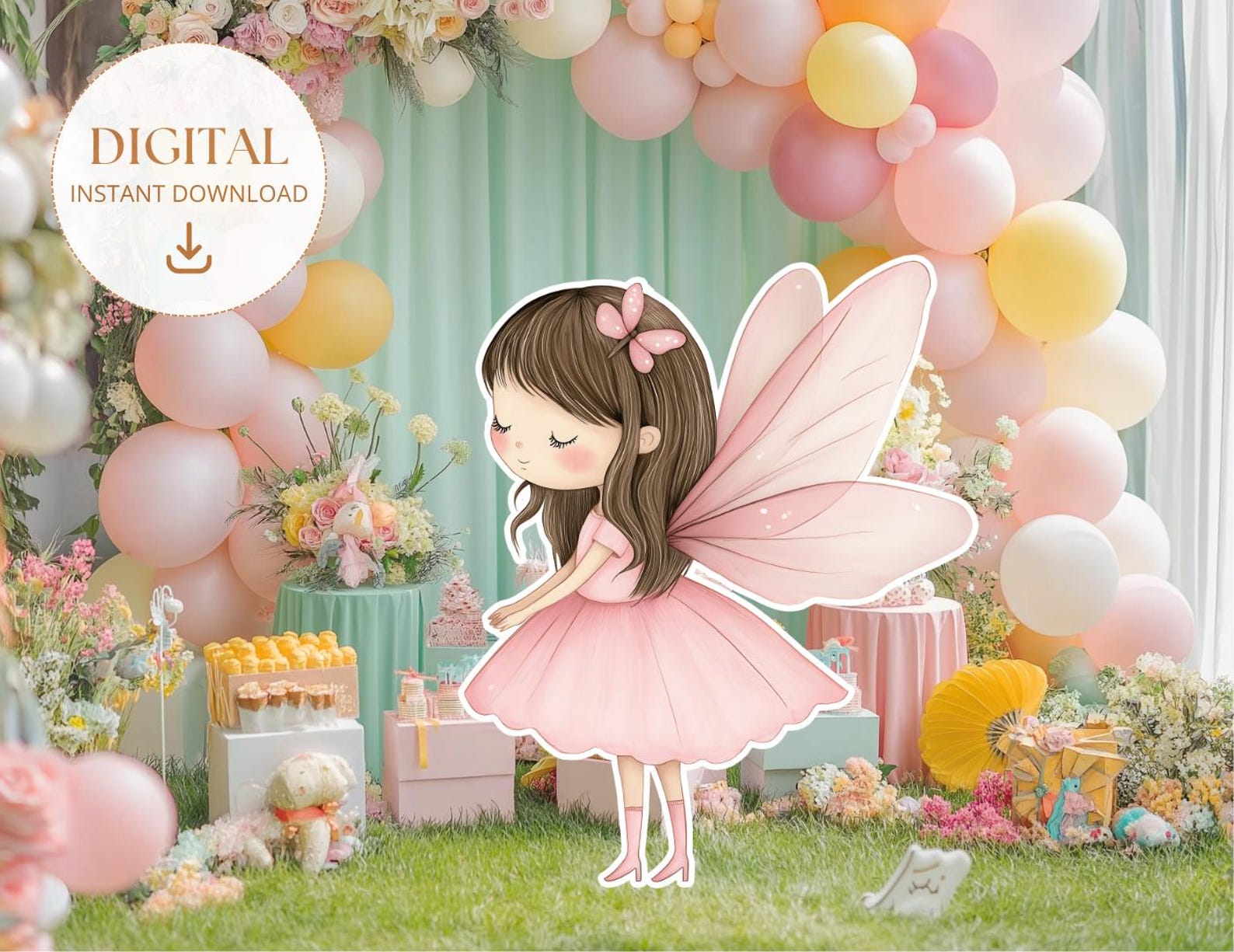 Fairy Girl Big Decor Cutout Fairy Birthday Whimsical Enchanted Fairy ...