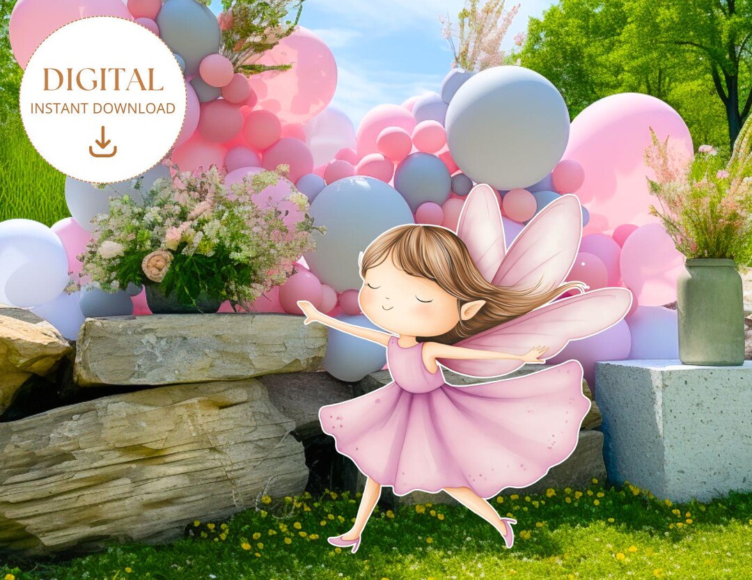 Fairy Big Decor Cutout, Cute Fairy Cutout Decor, Fairy Party Decoration ...