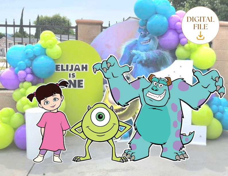Monsters Inc Cutout Bundle, Monsters Inc Big Decor Party Decoration ...
