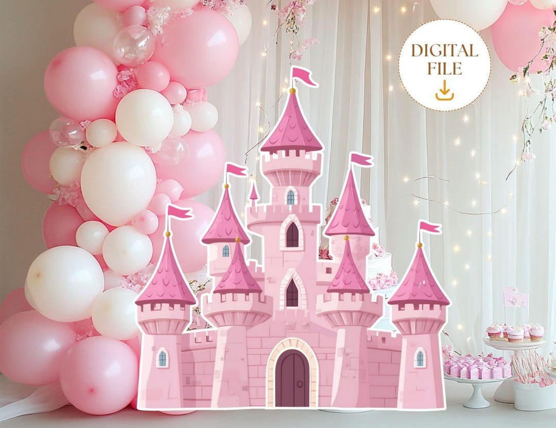 Castle Cutout, Princess Castle Cutout Decor, Princess Party Decoration ...