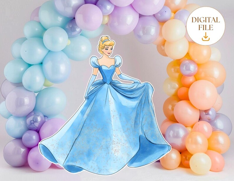 Cinderella Cutout Decor, Princess Theme Party, Princes Birthday ...