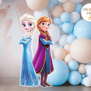 Elsa and Anna Cutout, Frozen Cut Out, Frozen Birthday Decor, Frozen Party Decoration, Frozen ...