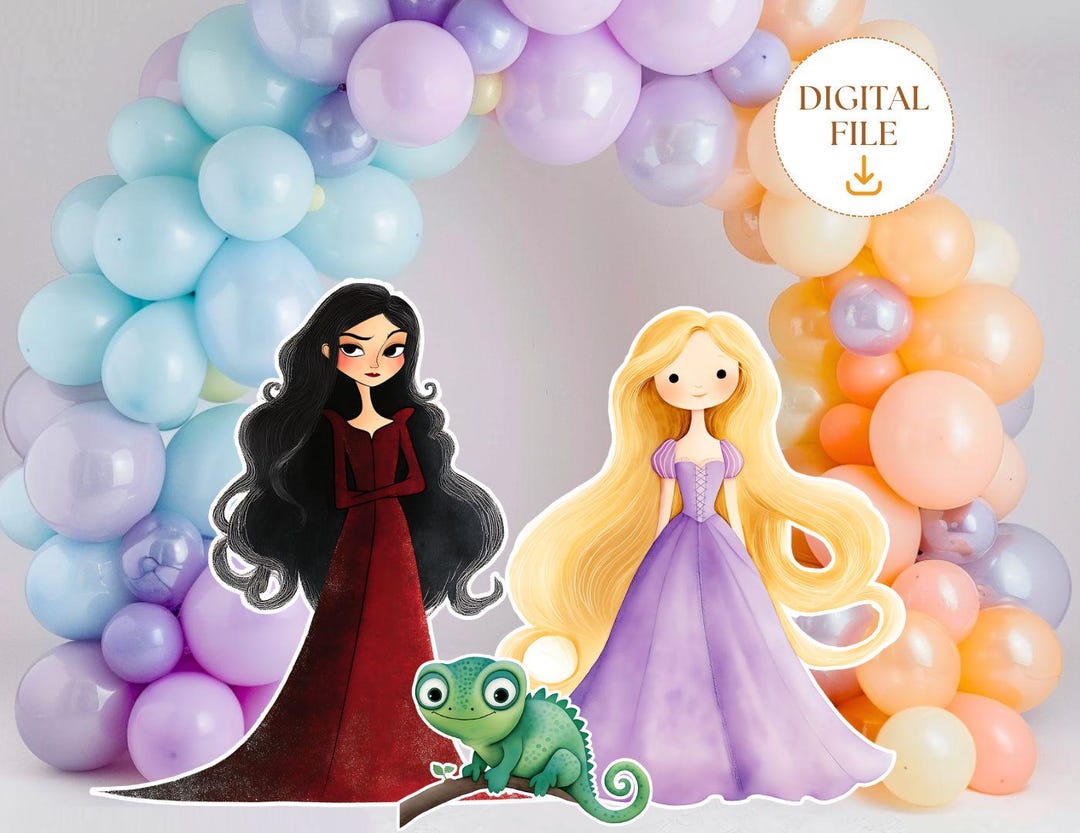 Rapunzel Cutout Bundle, Tangled Big Decor, Rapunzel Party Decoration ...