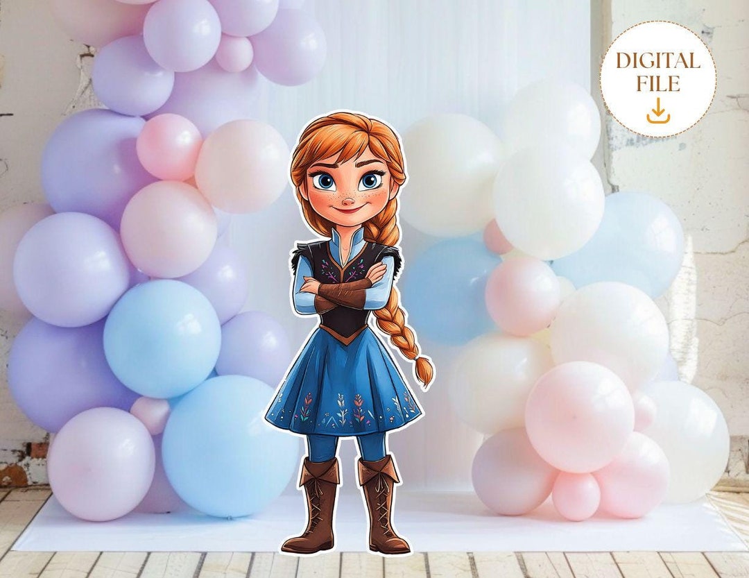 Anna Frozen Cutout, Frozen Party Decor, Frozen Birthday Party, Stand up ...