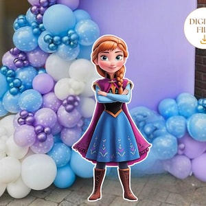 Anna Cutout, Frozen Cutouts, Frozen Party Decoration, Frozen Birthday ...
