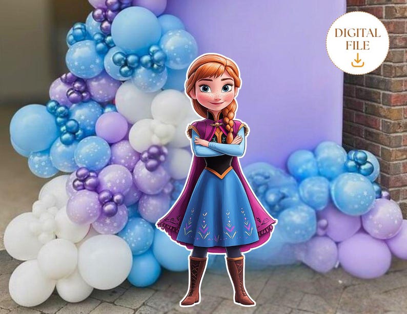 Anna Cutout, Frozen Cutouts, Frozen Party Decoration, Frozen Birthday ...