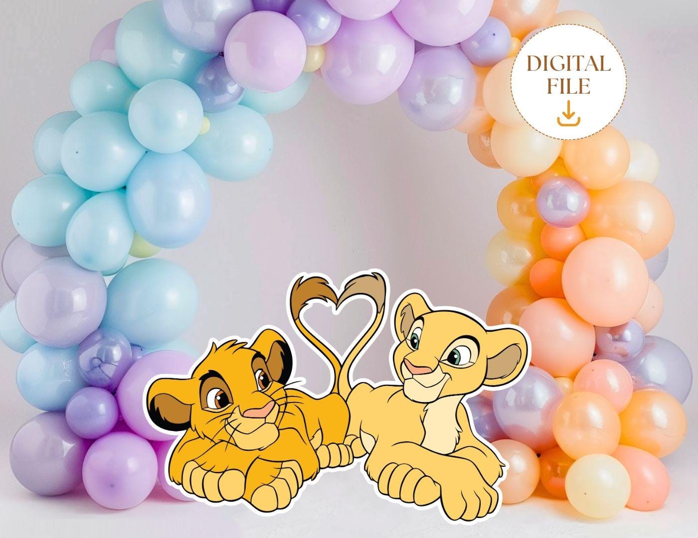 Lion King Cutout, Nala and Simba Cutout, Lion King Theme Party ...