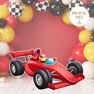 Race Car Party Cutouts, Racing Car Birthday Decor Cutouts, Red Car ...
