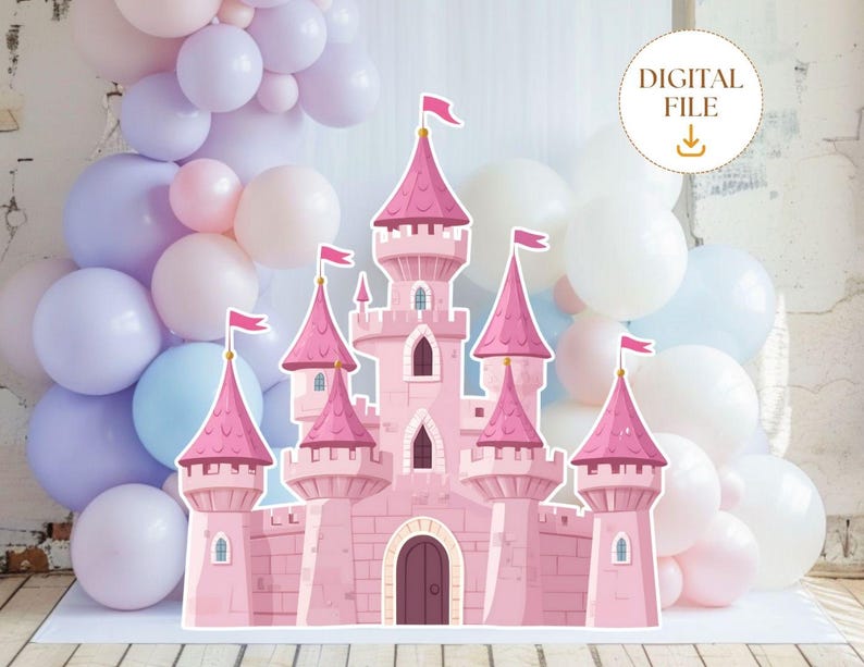 Castle Cutout, Princess Castle Cutout Decor, Princess Party Decoration ...