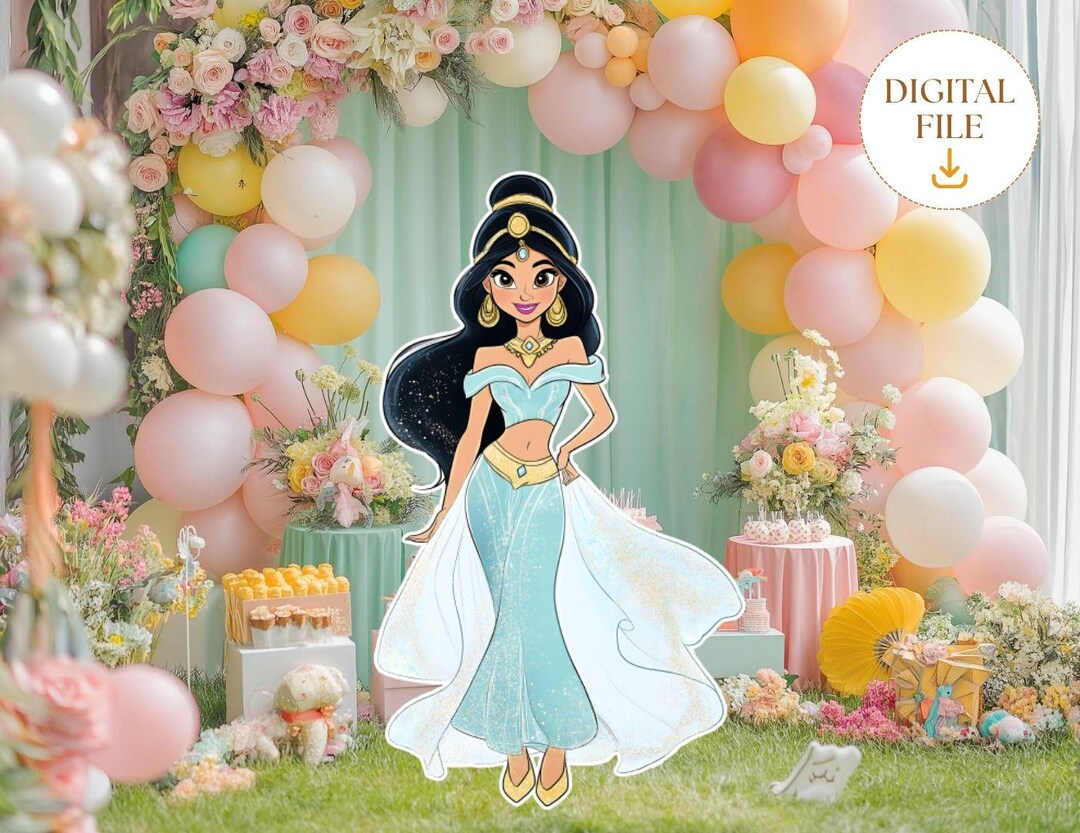 Big Decor Princess, Princess Jasmine, Princess Theme Decorations ...