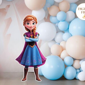 Anna Cutout, Frozen Cutouts, Frozen Party Decoration, Frozen Birthday ...