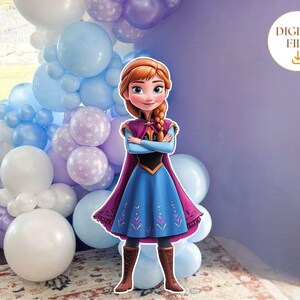 Anna Cutout, Frozen Cutouts, Frozen Party Decoration, Frozen Birthday ...