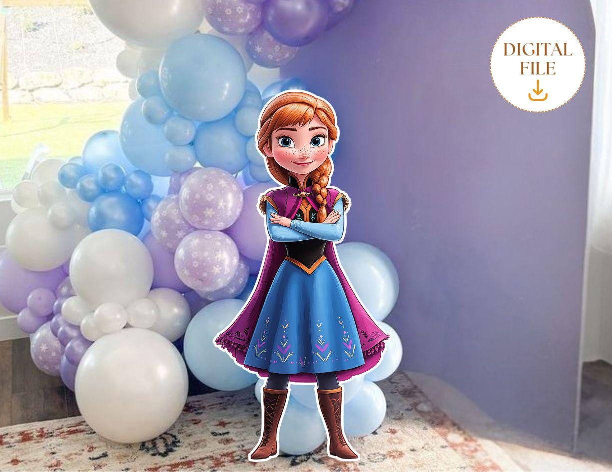 Anna Cutout, Frozen Cutouts, Frozen Party Decoration, Frozen Birthday ...