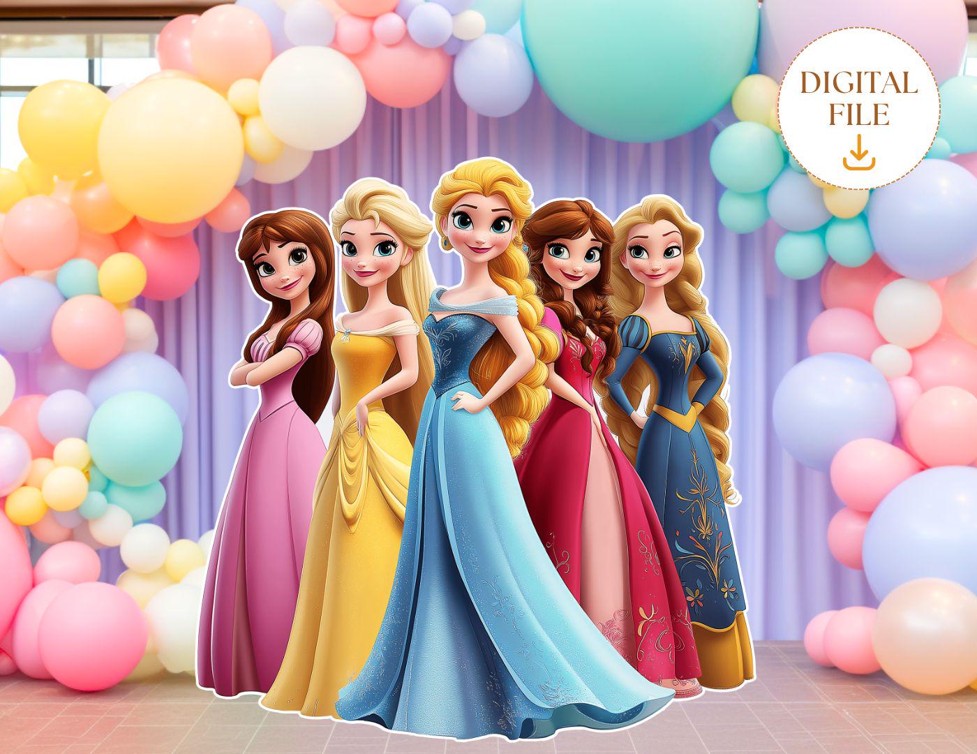 Princess Big Decor Cutout, Princes Theme Birthday Cutout, Princess ...