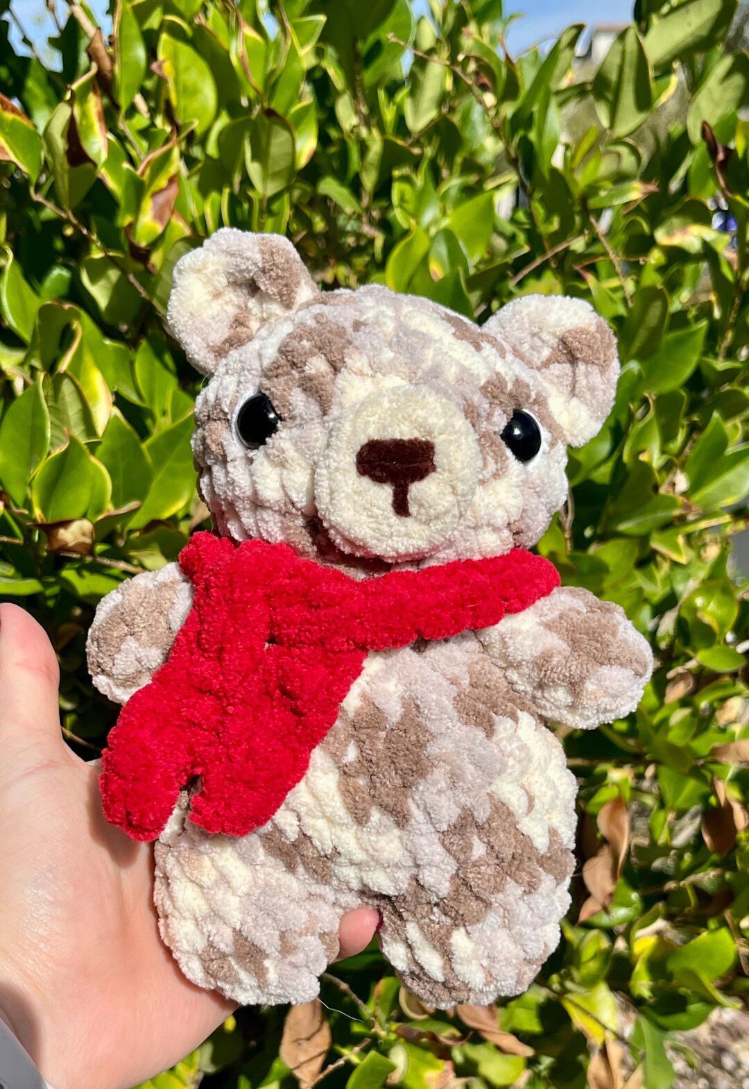 Hot Coco Christmas Teddy Bear Crochet Plushie Perfect Holiday Gift for ...