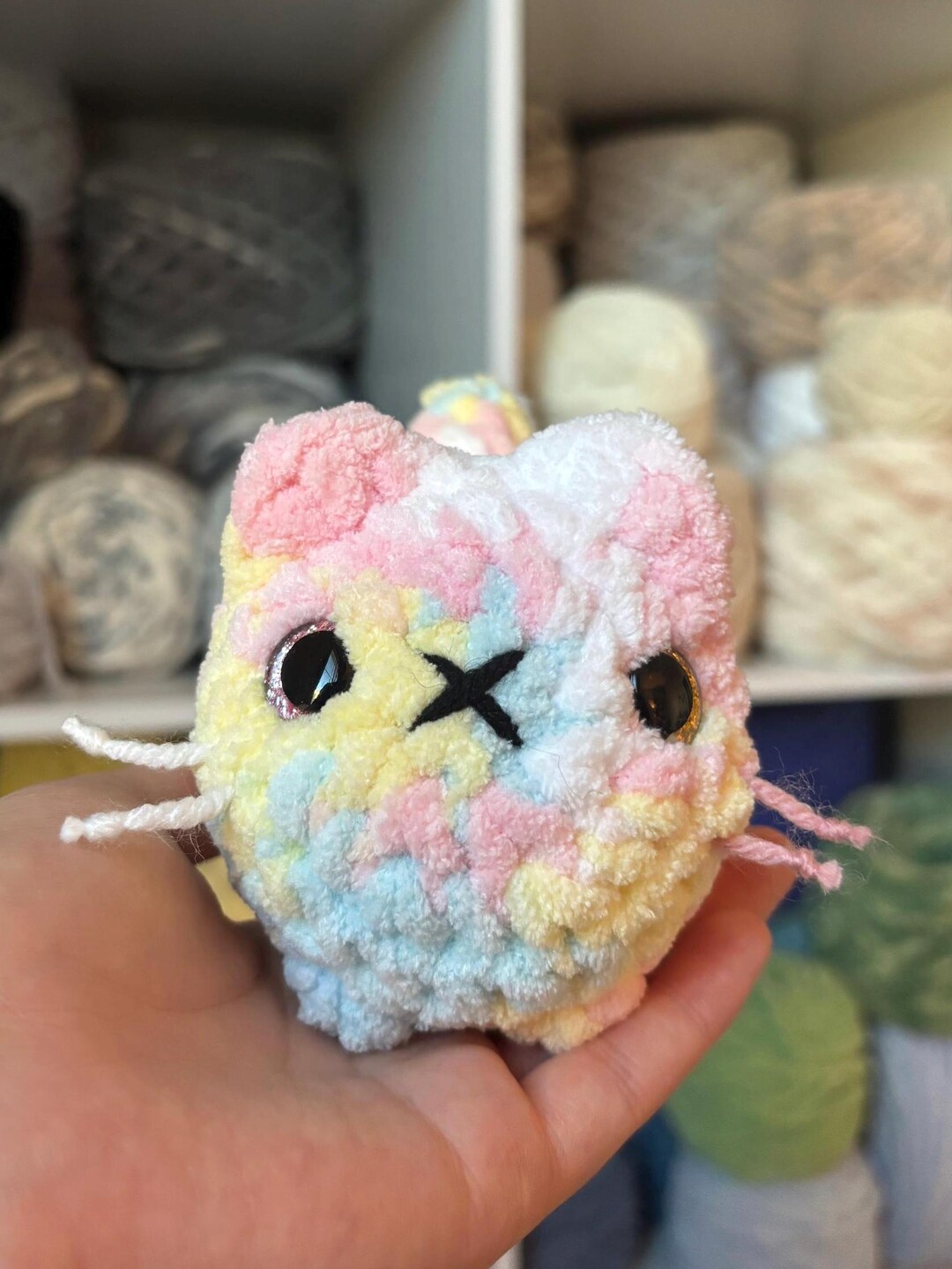 Rainbow Pastel Cat Plush: Crochet Amigurumi Pet Gift, 2 Sizes - Etsy