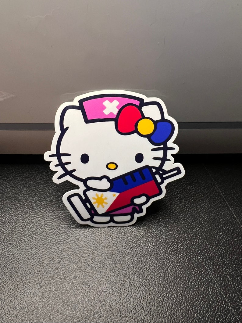 Hello Kitty Filipino Nurse Shot Sticker, Filipino, Pinoy, Philippines ...