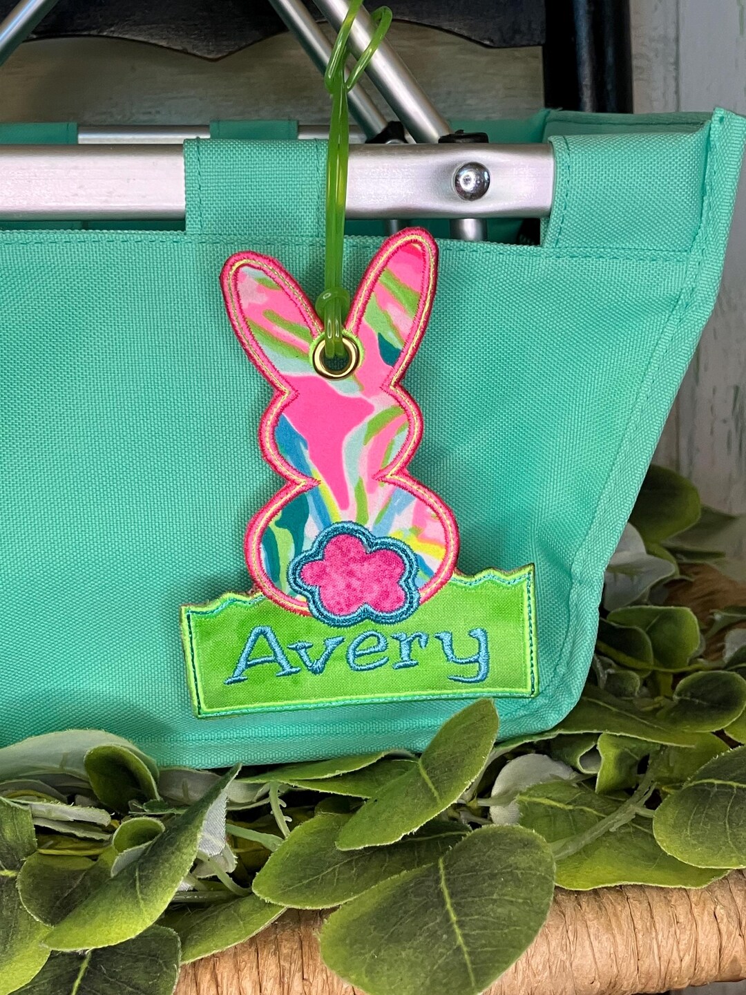 Personalized Lilly Pulitzer Inspired Easter Basket Tag Water Repellent ...