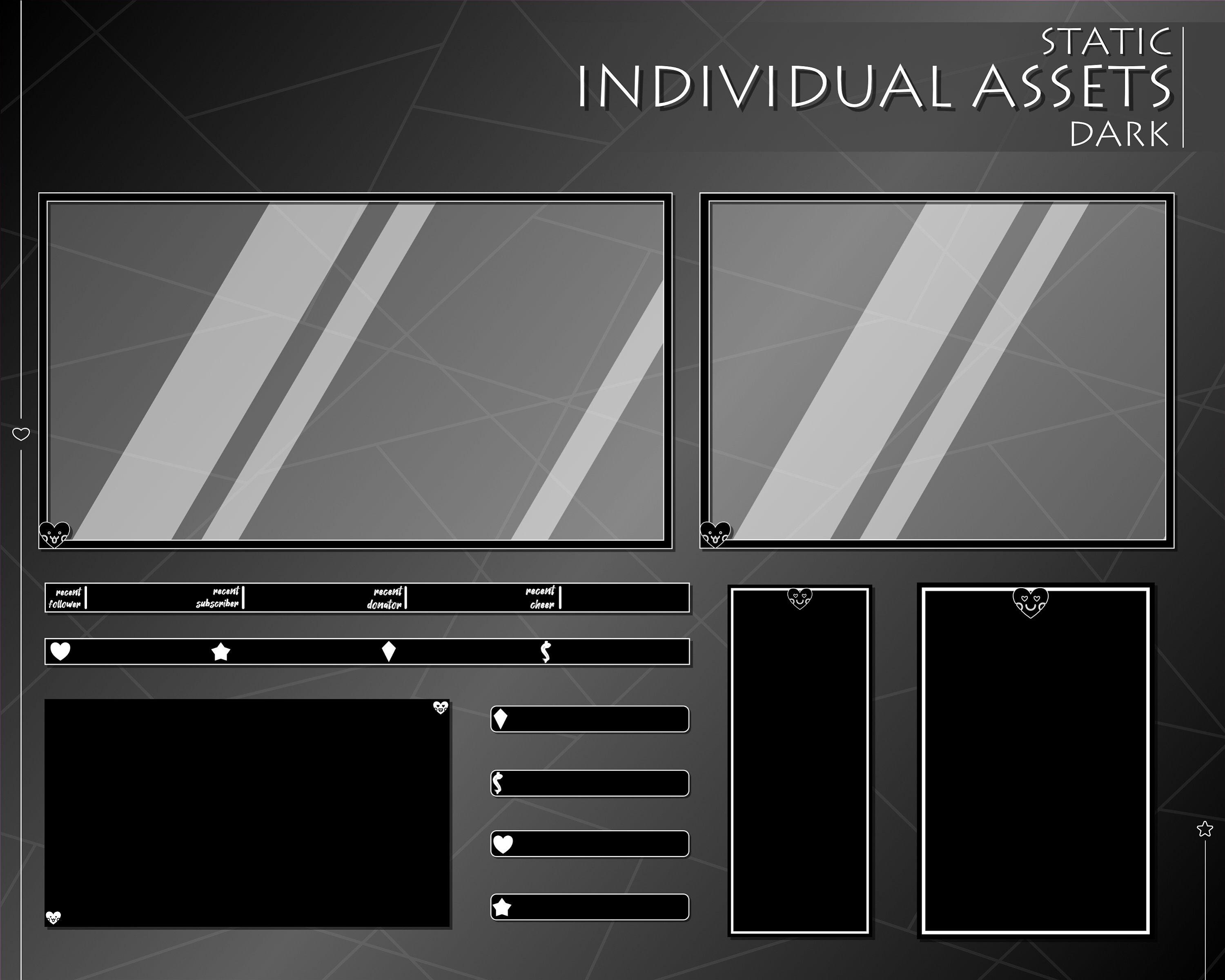 Dark Theme Stream Package Screens Overlays Alerts - Etsy
