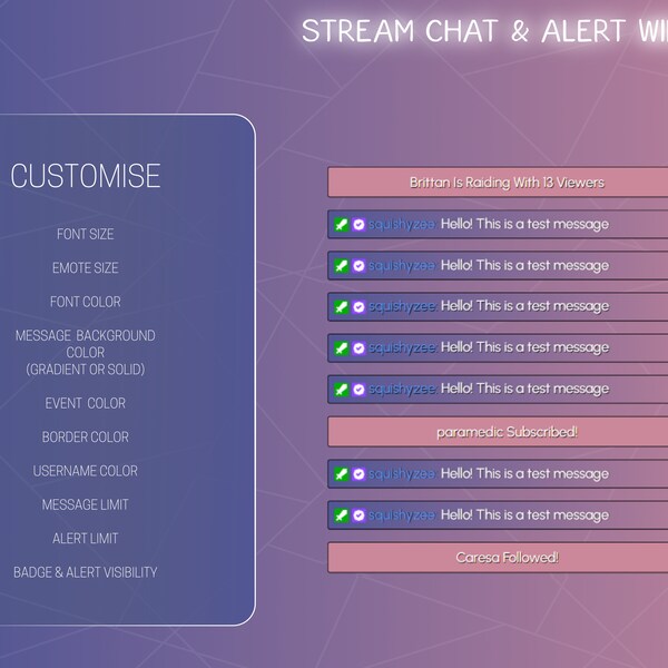 Twitch Chat Widget - Etsy
