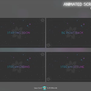 Flower Animated Stream Pack Dark Theme Twitch Animated Overlays ...