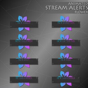 Flower Animated Stream Pack Dark Theme Twitch Animated - Etsy