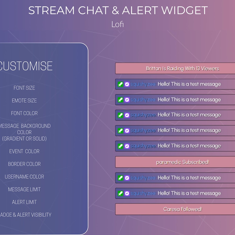 Twitch Chat Overlay - Etsy