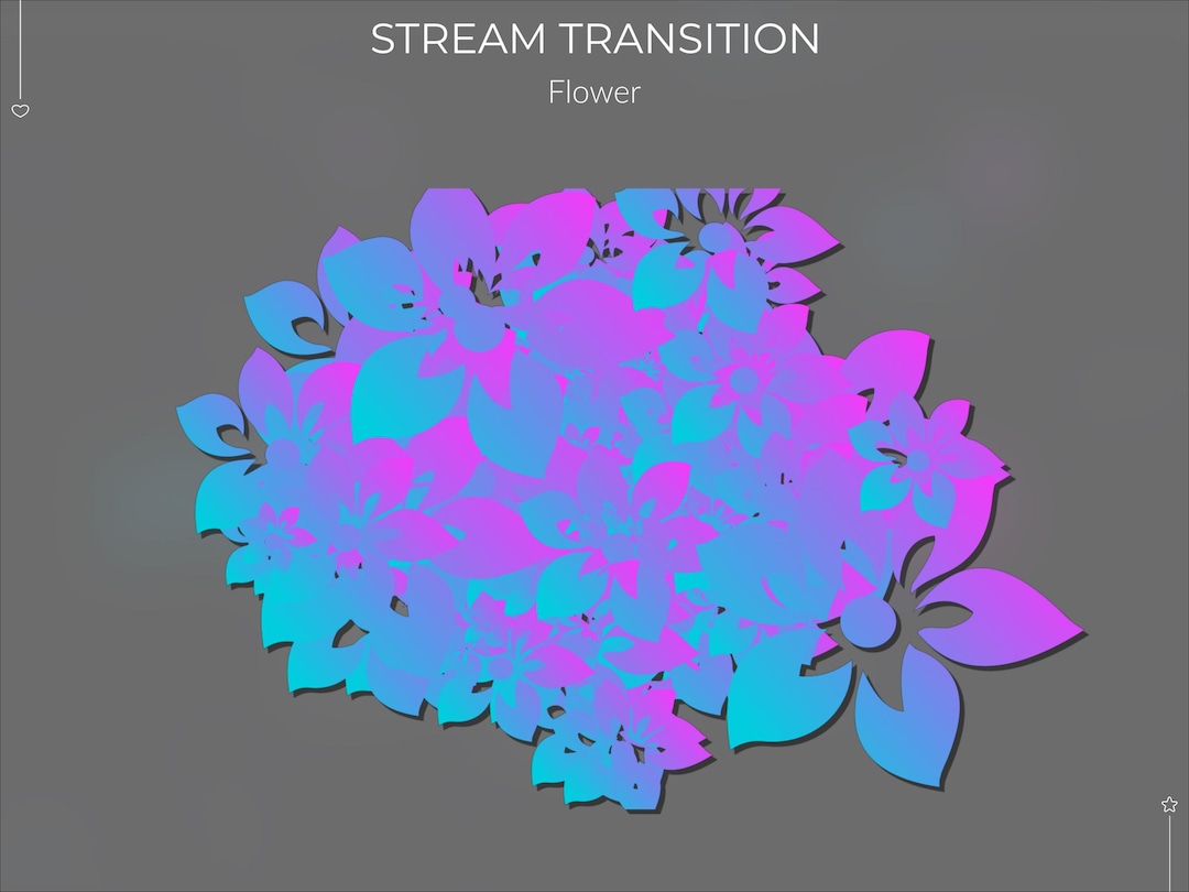 Animated Flower Stream Transition: Blue & Pink Twitch Stinger (WEBM) - Etsy