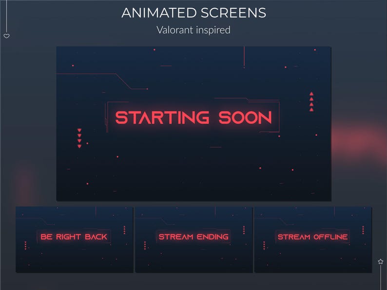 Animated Valorant Stream Screens: Twitch OBS Package (digital Download ...