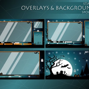 Spooky Stream Overlay Pack Animated Background Frames - Etsy
