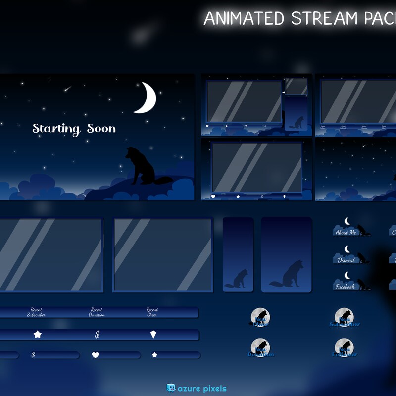 Wolf Twitch Overlay - Etsy