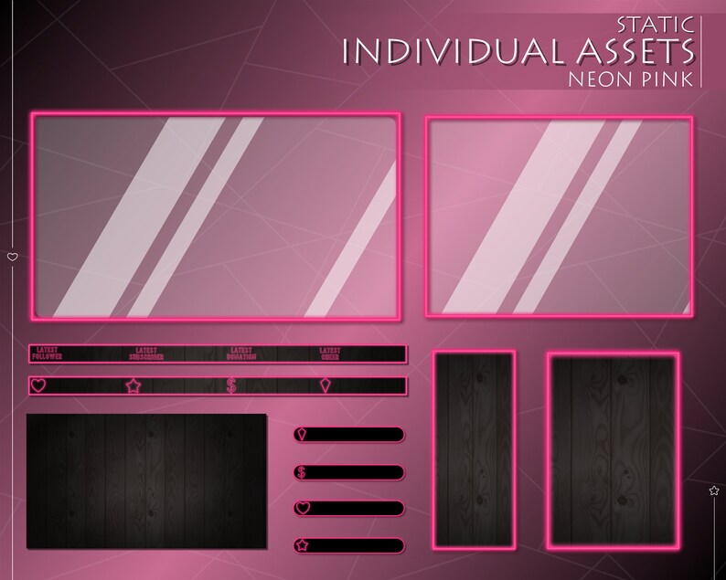 Neon Pink Stream Package Pink Funky Aesthetic Streamer - Etsy