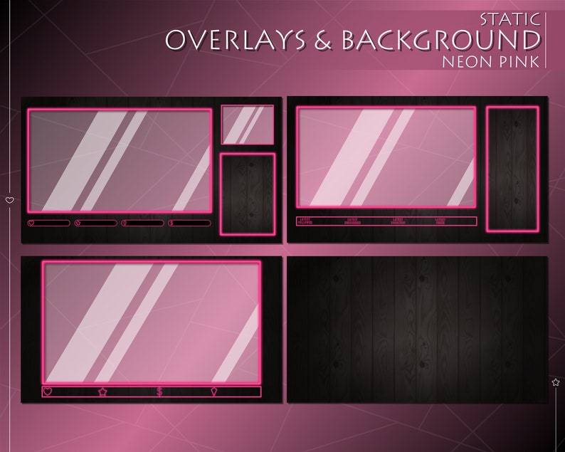 Neon Pink Stream Package Pink Funky Aesthetic Streamer - Etsy