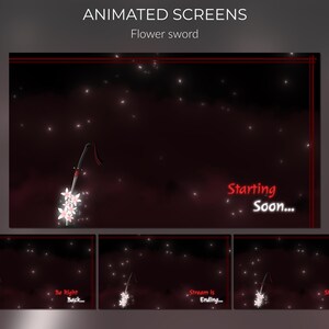 Flower Blade Screen & Overlay Package | Twitch | Animated Overlays ...