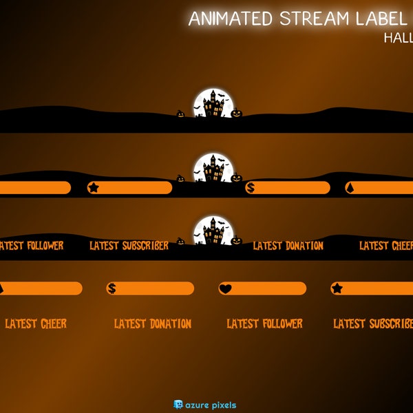 Cloud Animated Stream Overlay Label Pack Ready to Use Twitch Recent ...