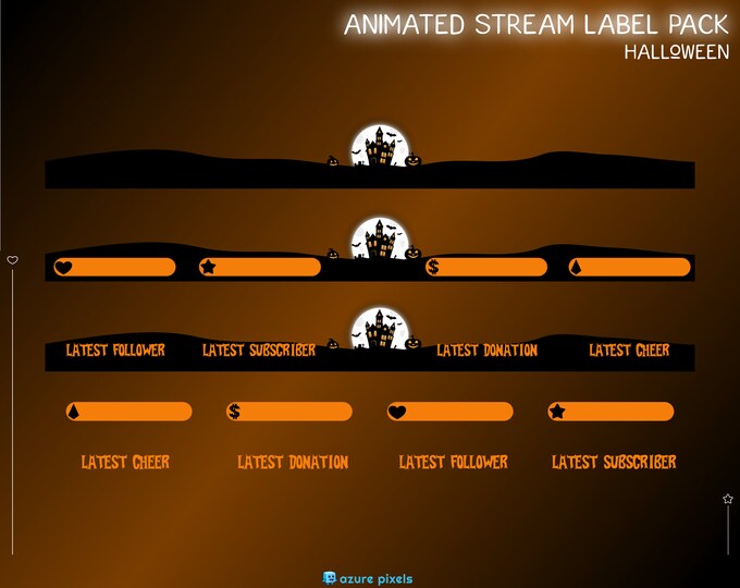 Cloud Animated Stream Overlay Label Pack | Ready to Use | Twitch ...