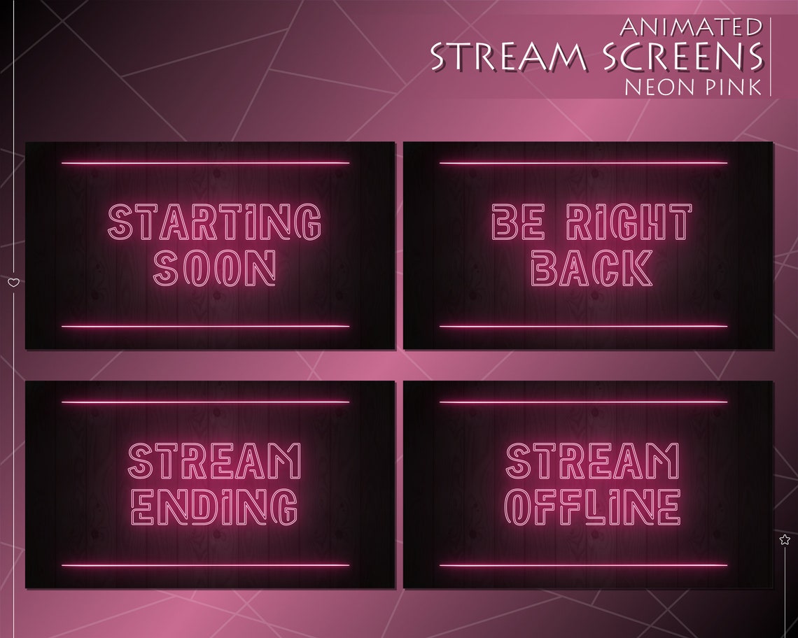 Neon Pink Stream Package Pink Funky Aesthetic Streamer - Etsy