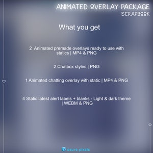 Scrapbook Overlay Stream Pack Animated Minimalist Overlays Twitch ...