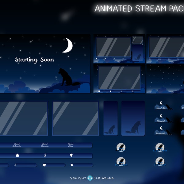 Wolf Twitch Overlay - Etsy