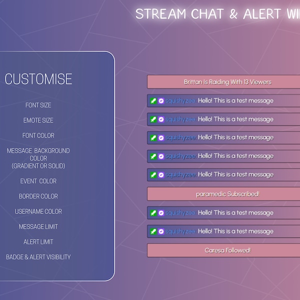 Simple Chat Overlay - Etsy