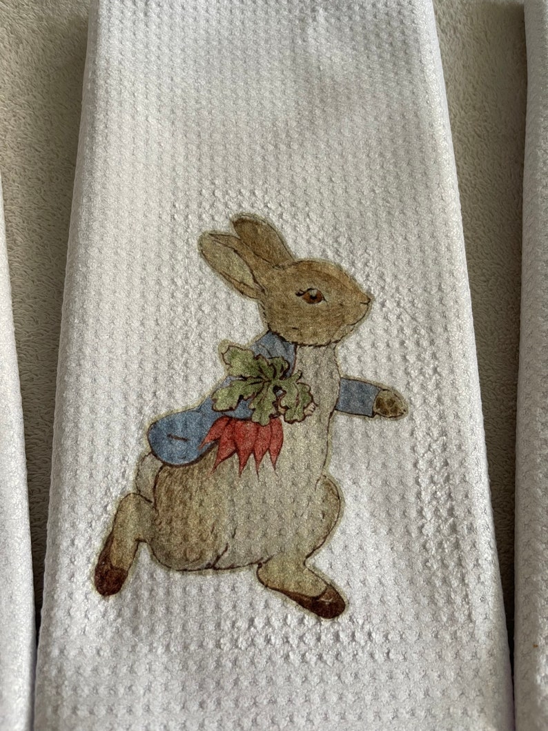 Set of 4 Bunny Kitchen Towels - Etsy